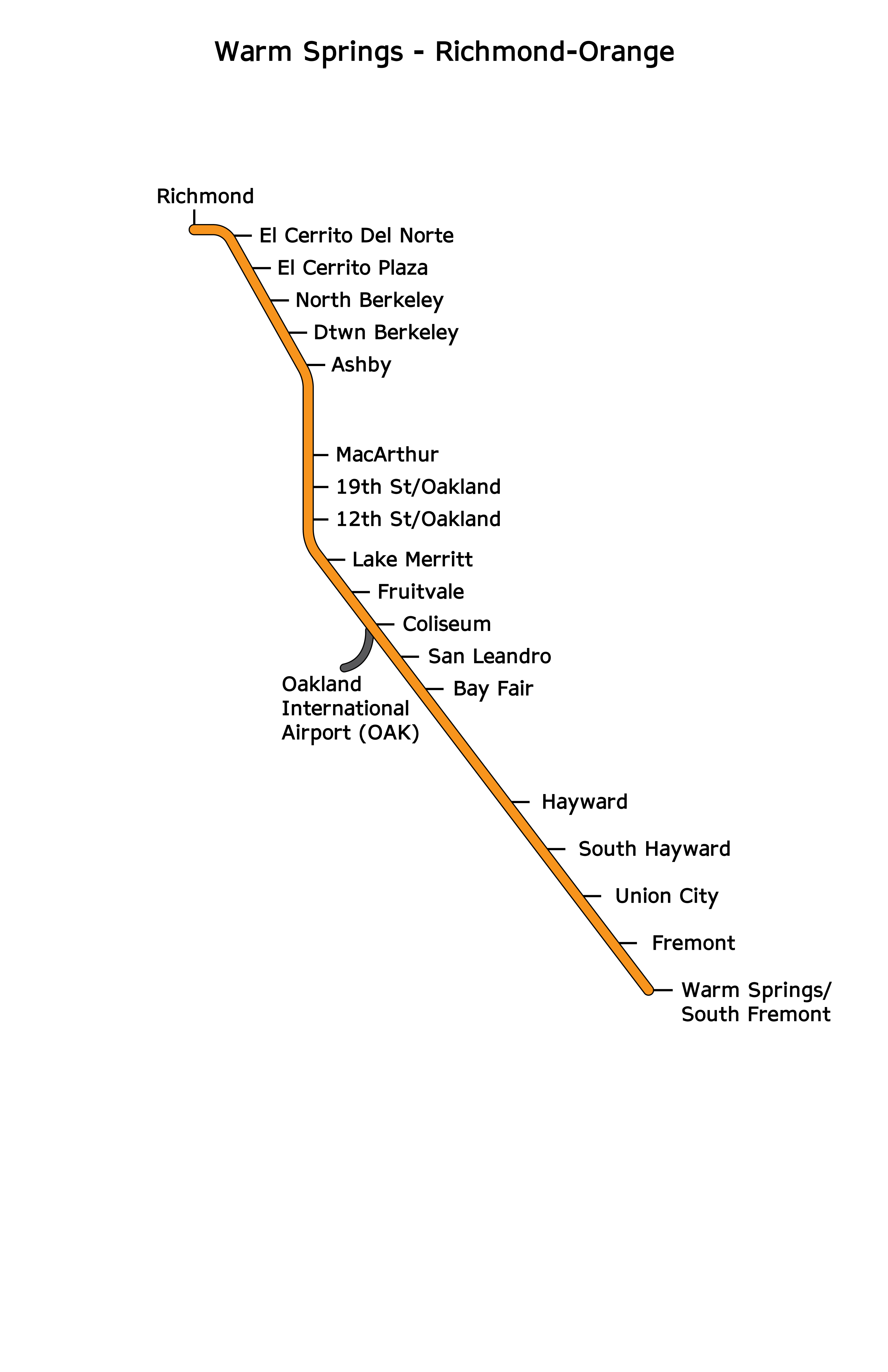 Tactile BART System Map – Naomi Rosenberg Design