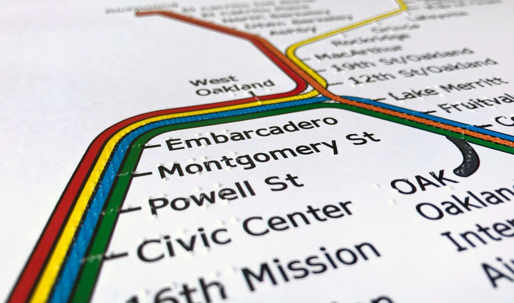 Tactile BART System Map – Naomi Rosenberg Design